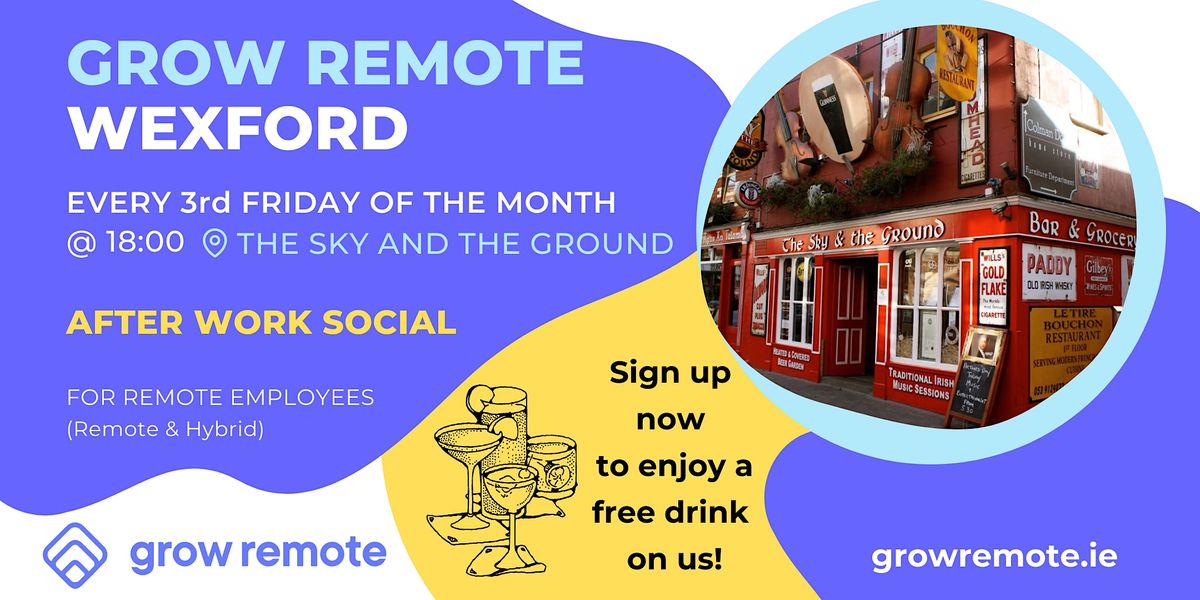 Remote Worker Meetup - Grow Remote Wexford, The Sky and The Ground, Wexford, 19 January to 15 ...