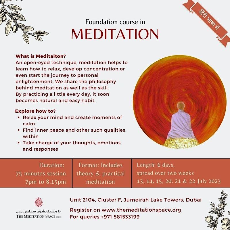 Foundation Course In Meditation in Hindi Language HDS Tower Dubai July 13 2023 AllEvents in foundation-course-in-meditation-in-hindi-language-hds-tower-dubai-july-13-2023-allevents-in