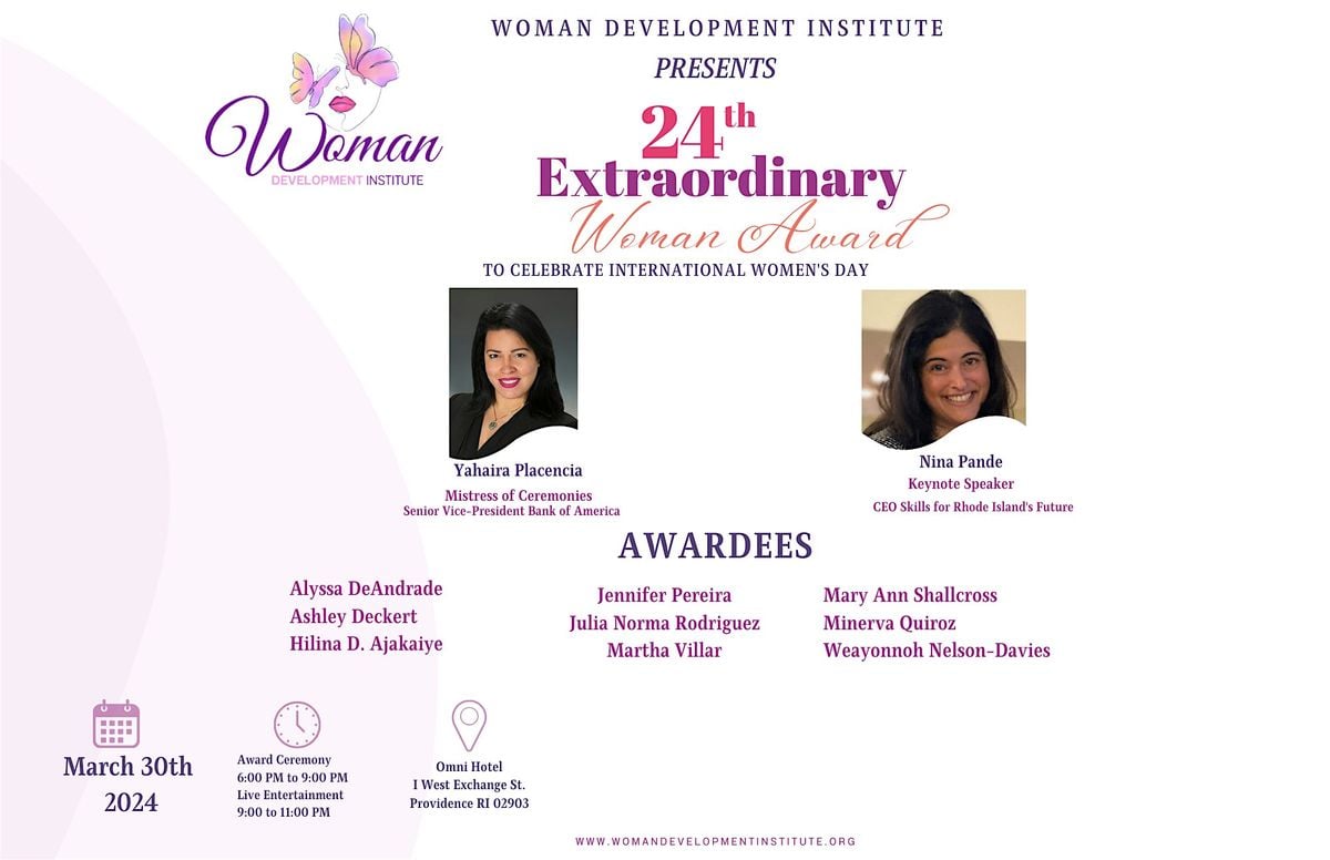 24th Extraordinary Woman Award, Omni Providence Hotel, 30 March 2024 ...
