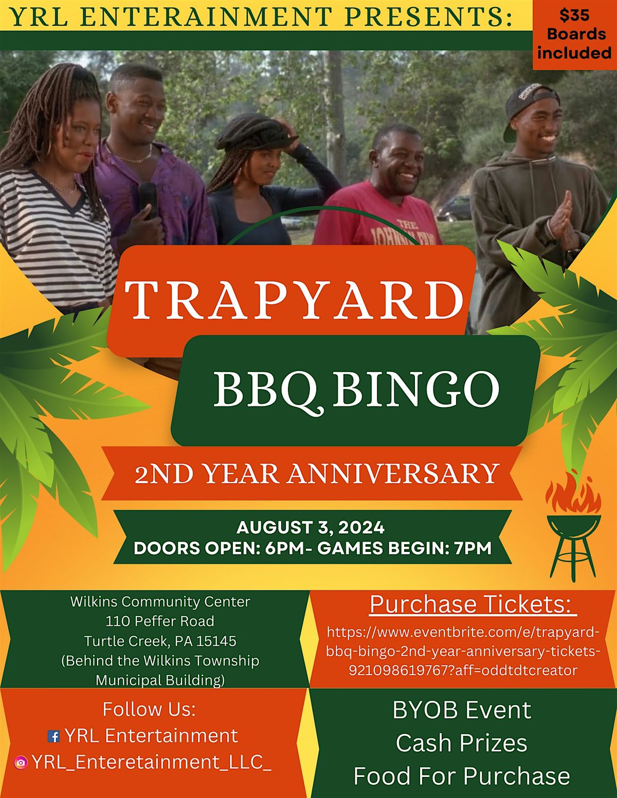 Trapyard BBQ Bingo “ 2nd Year Anniversary”, Wilkins Township Municipal ...
