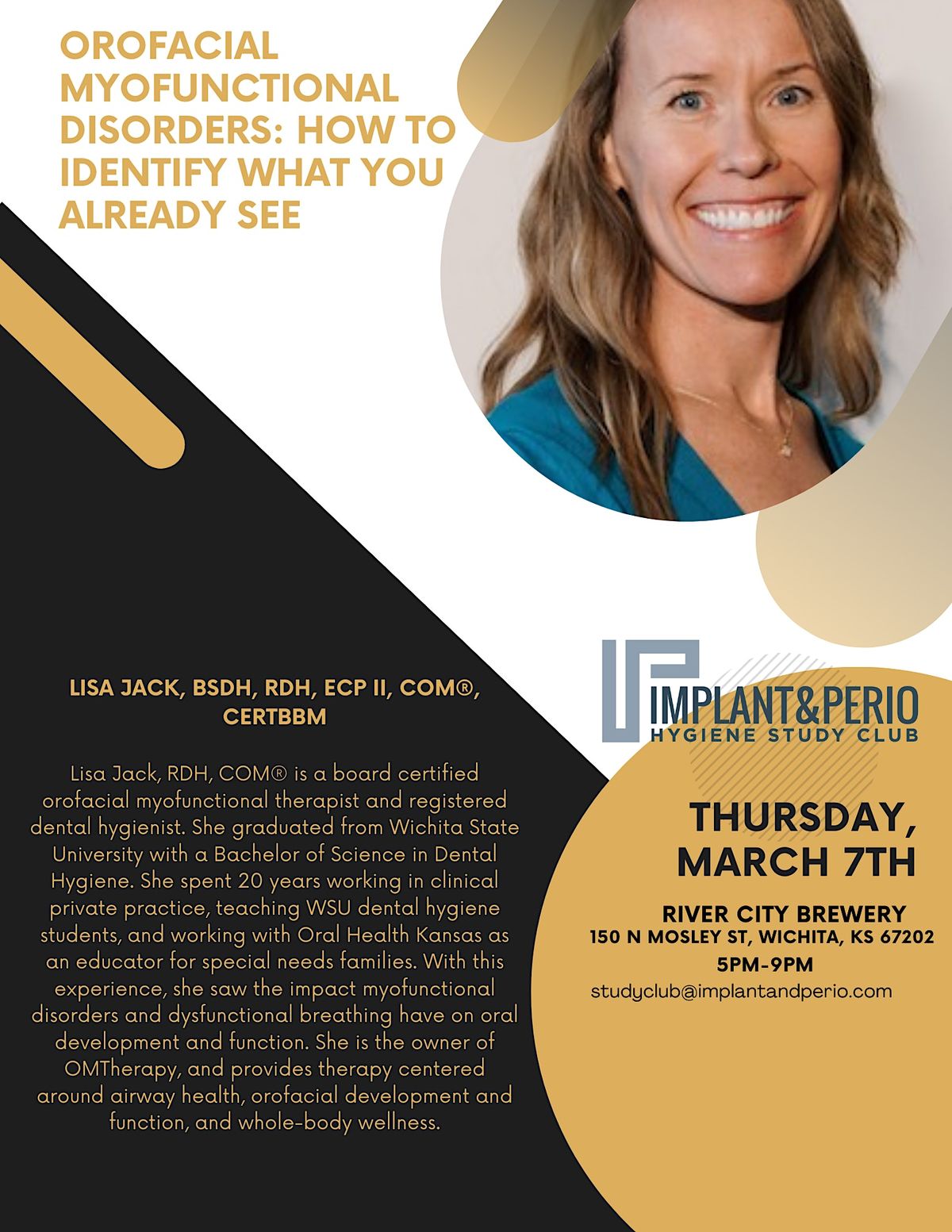 Orofacial Myofunctional with Lisa Jack, River City Brewing Company ...