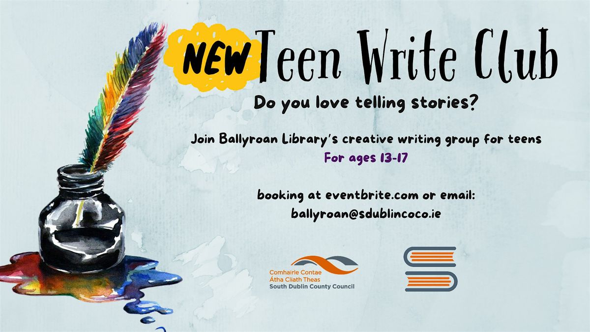 Teen Write Club, Ballyroan Library, Rathfarnham, 9 April 2024 | AllEvents