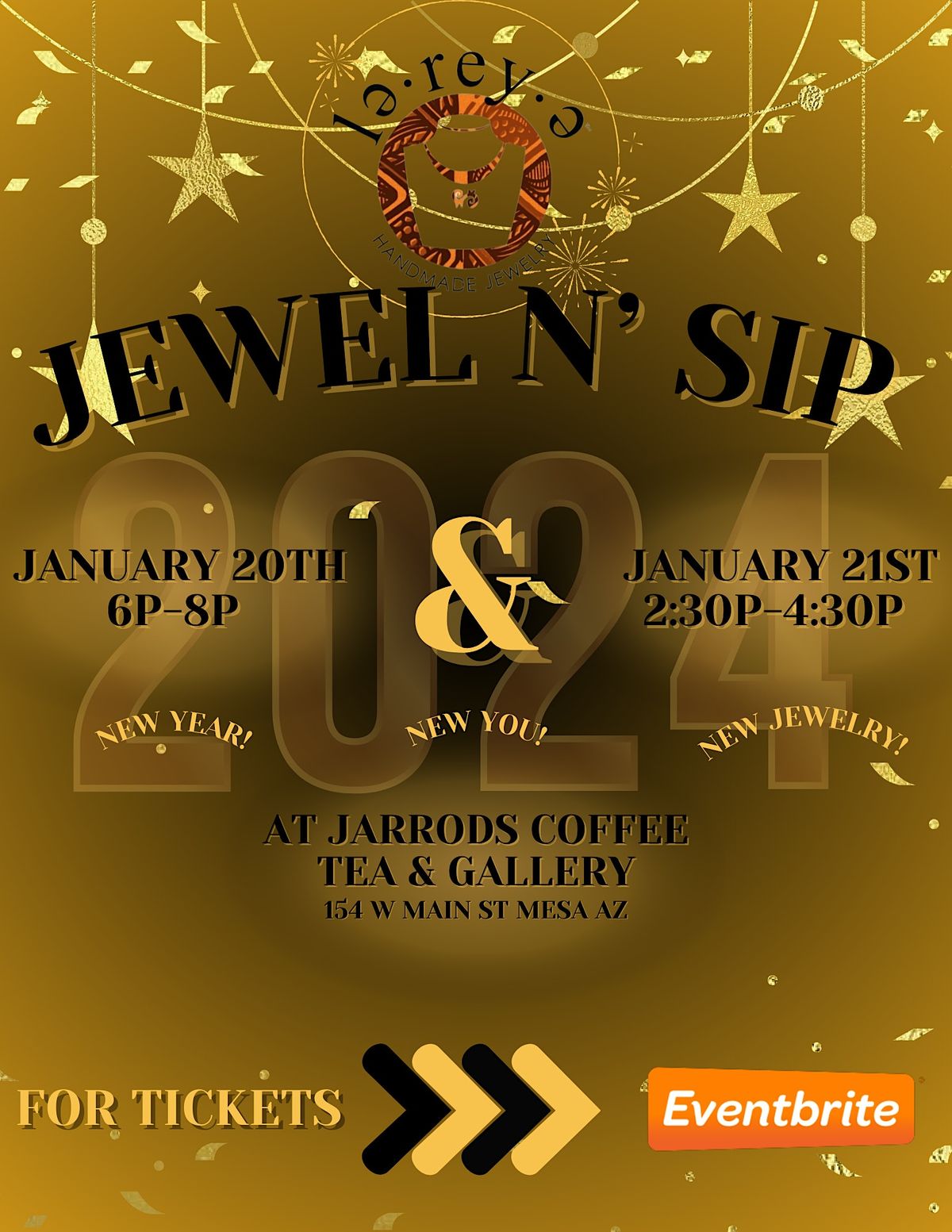 Jewel N’ Sip, Jarrods Coffee Tea & Gallery, Mesa, 21 January 2024 ...