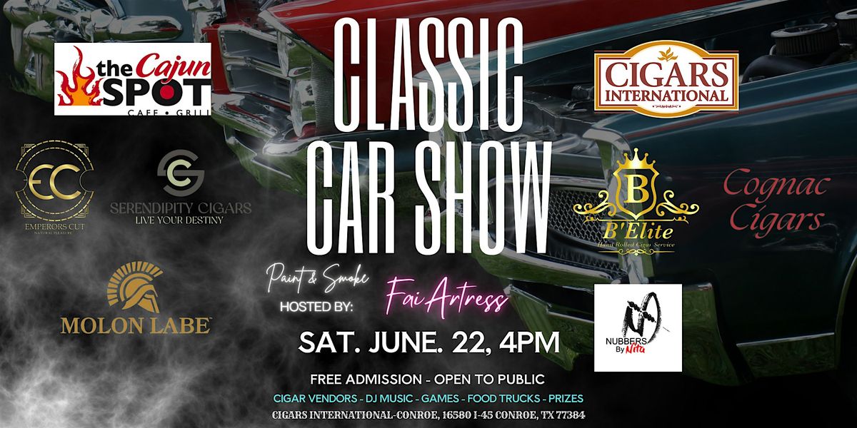 Classic Car Show, Cigars International Superstore, Conroe, 22 June 2024 ...