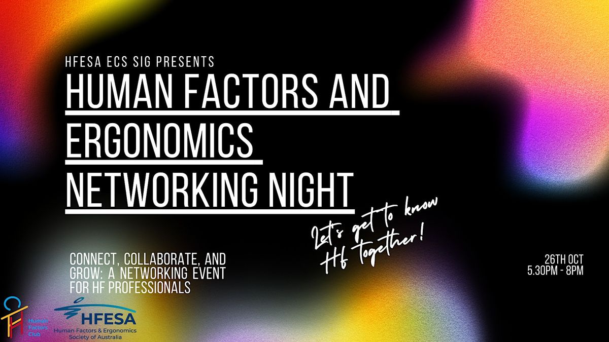 Human Factors and Ergonomics networking night, Roundhouse, Kensington ...