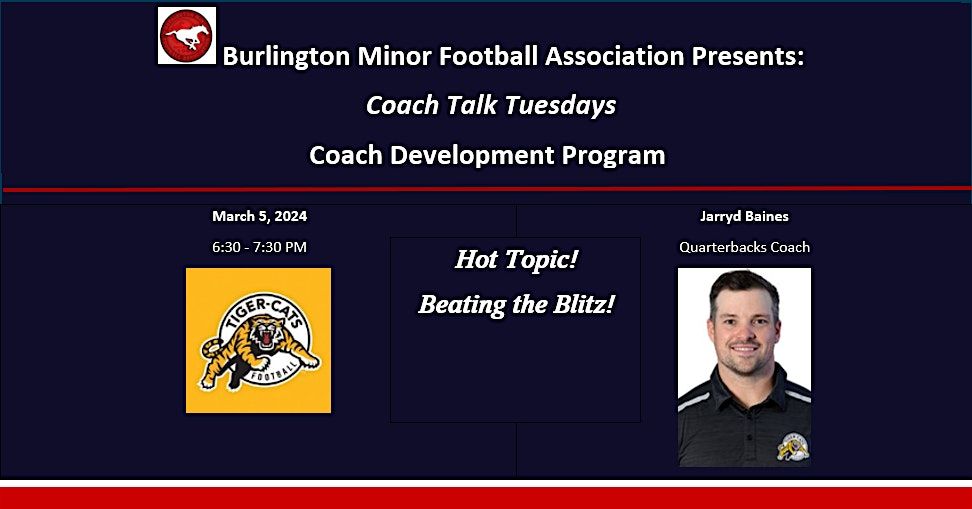 COACH TALK TUESDAYS - JARRYD BAINES, QB COACH HAMILTON TIGER-CATS ...