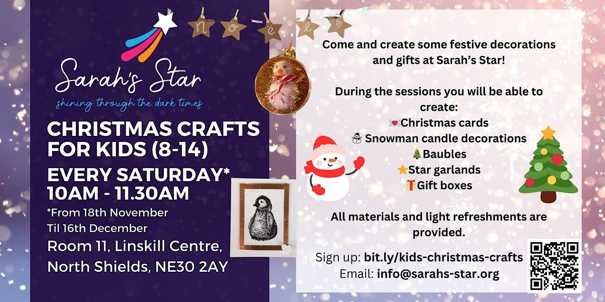 Christmas Crafts for Kids (Ages 8-14), Room 11 Linskill Centre, North Shields, 18 November to 16 ...