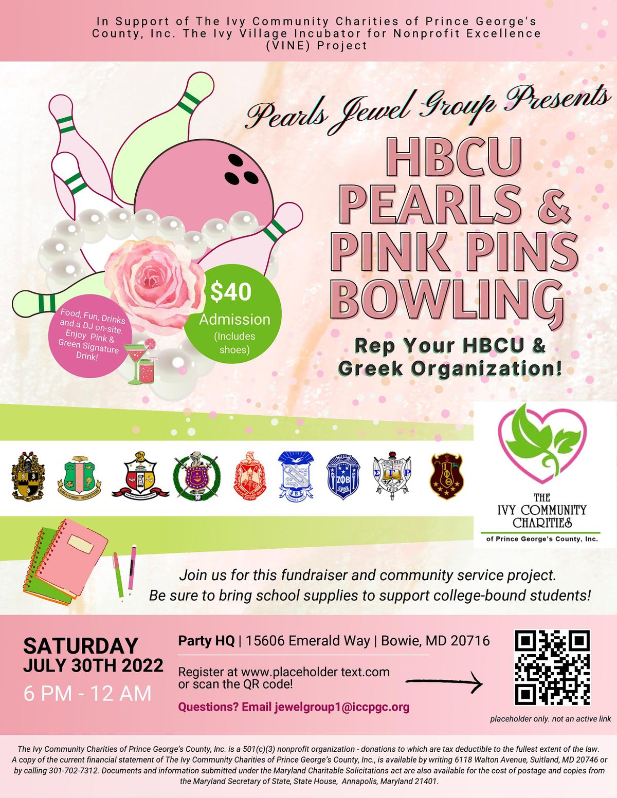 2nd Annual - Pearls Jewel Group Presents HBCU Pearls & Pink Pins ...