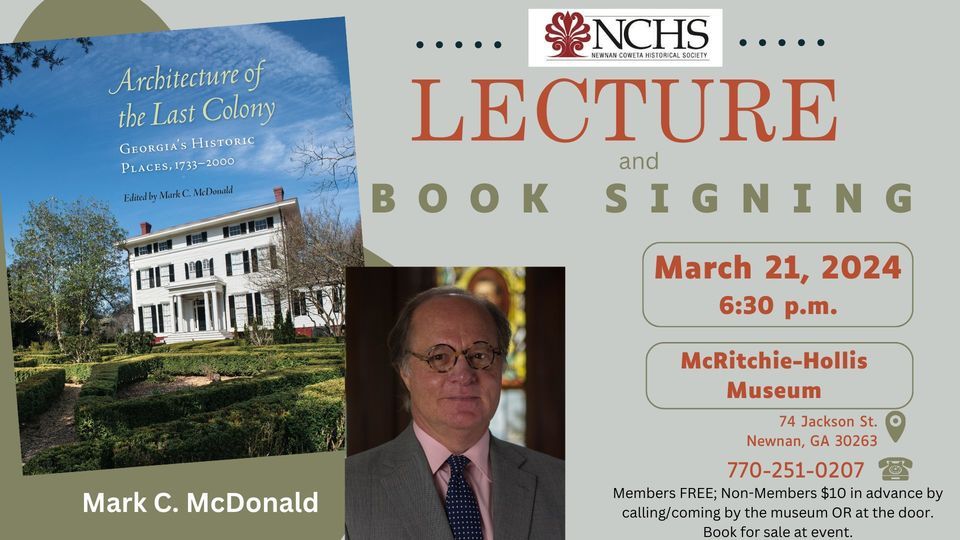 Lecture & Book Signing w/ Mark C. McDonald, McRitchie-Hollis Museum ...