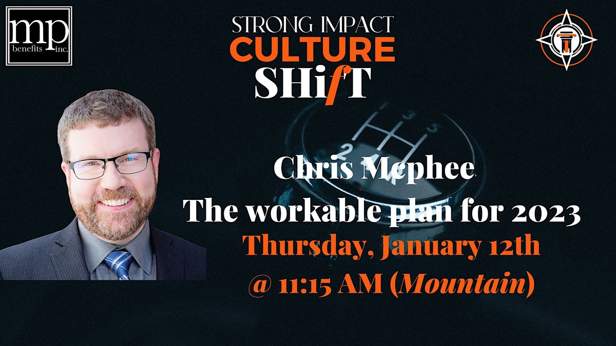 The Annual Plan: A workable Plot Line with Chris McPhee, January 12 ...