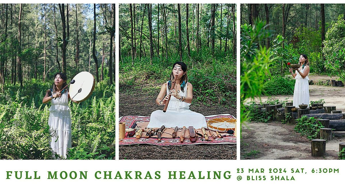 Full Moon Chakras Healing with Flutes, Drum and Singing Bowls, Bliss ...