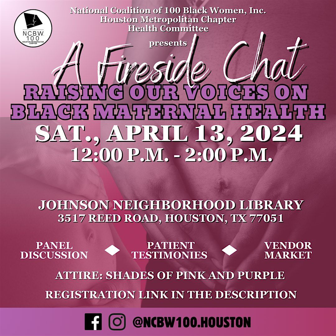 A Fireside Chat: Raising Our Voices On Black Maternal Health, Johnson ...