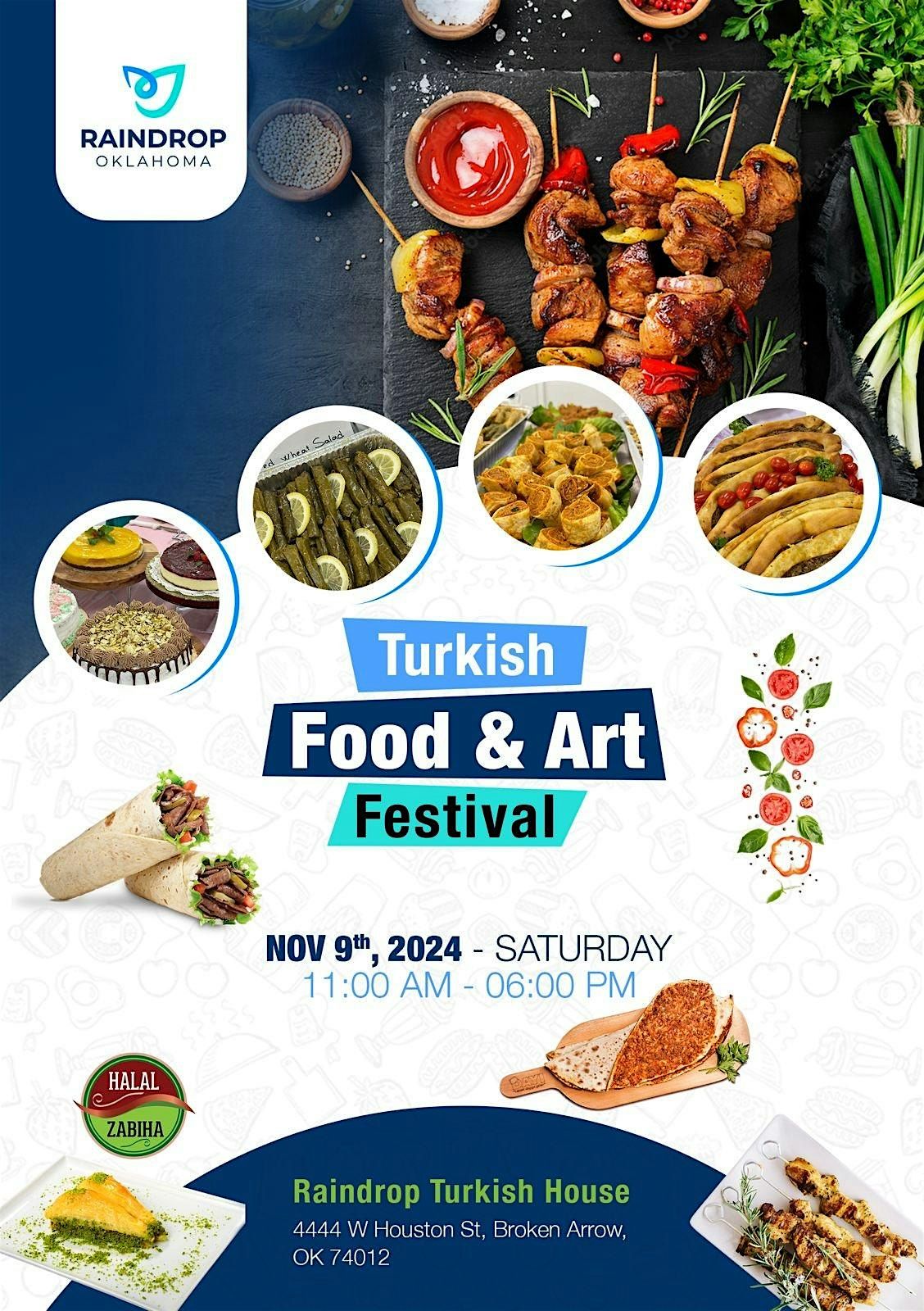 Turkish Food and Art Festival, Raindrop Turkish House Tulsa, Broken ...