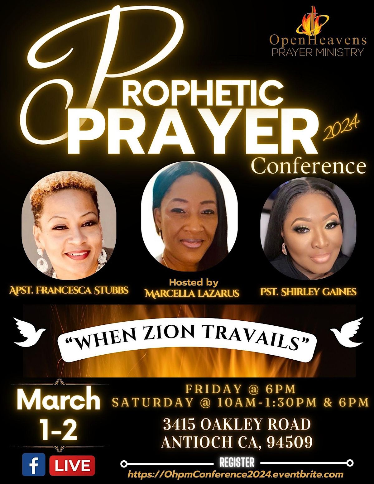 OHPM Prophetic Prayer Conference 2024: "When Zion Travails", Grace ...