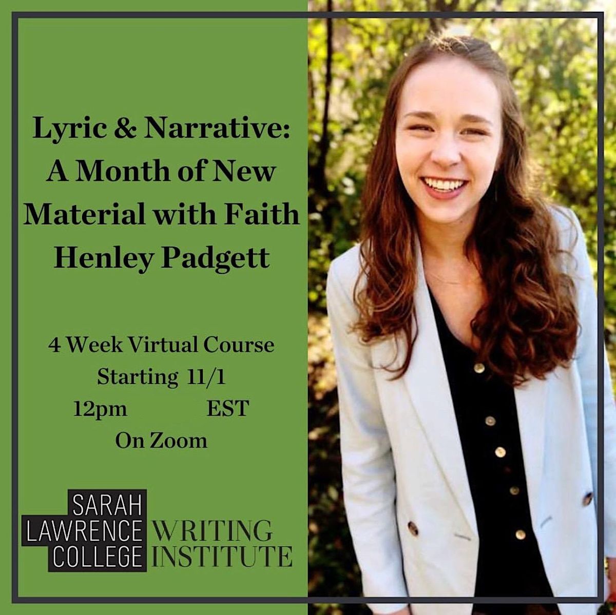 Creative Writing Class Lyric Narrative A Month Of New Material Creative Writing Class Lyric Narrative A Month Of New Material
