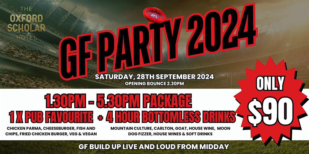 AFL Grand Final Party 2024, The Oxford Scholar Hotel, Melbourne, 28 ...