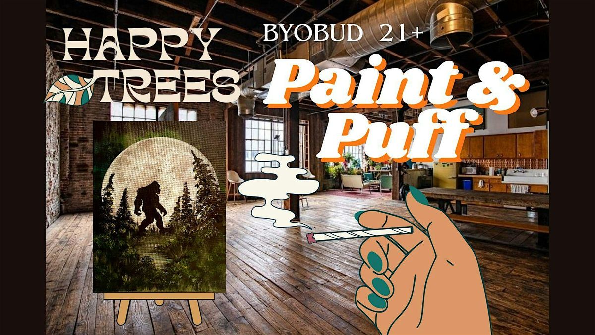 Paint & Puff--Bigfoot Night!, Happy Trees Painting, Kansas City, 12 ...