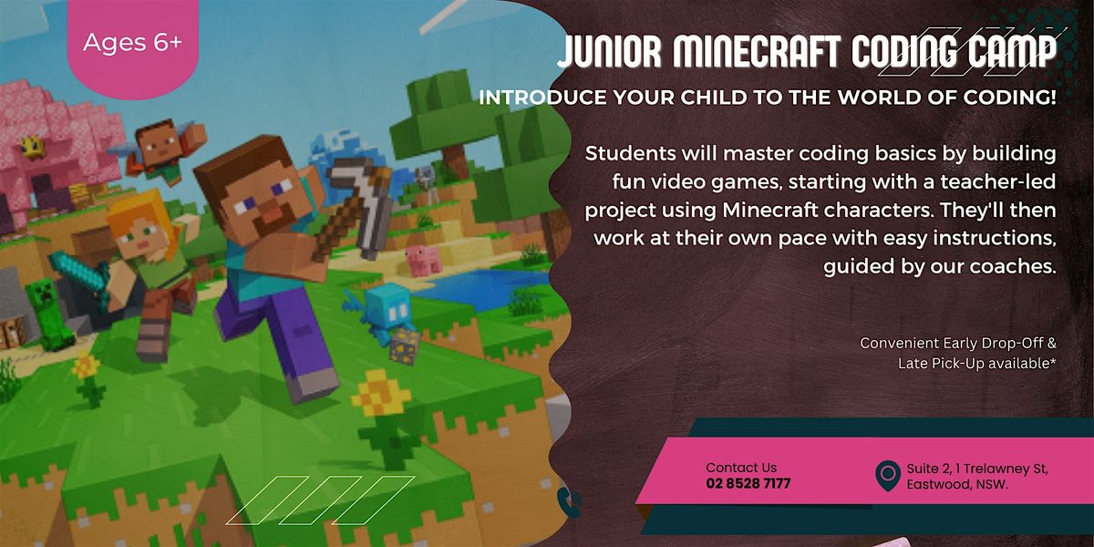School Holiday Program - Junior Minecraft Coding Camp, 1 Trelawney ...
