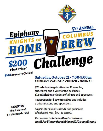 Epiphany Knights of Columbus Sixth Annual Home Brew Challenge, Epiphany ...