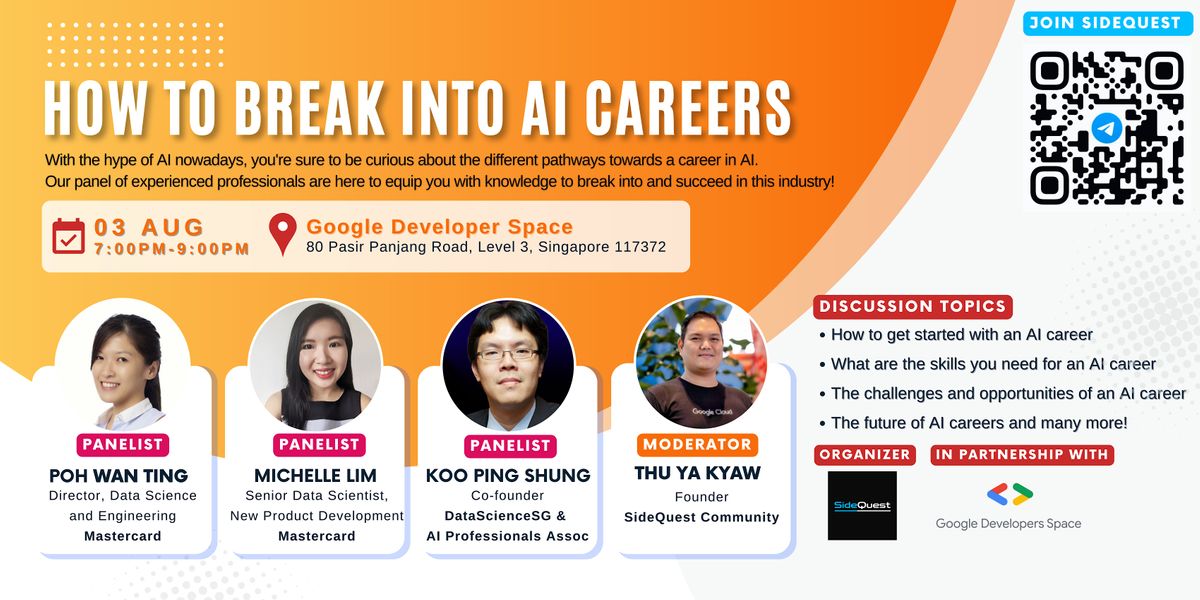 How To Break Into AI Careers, Google Developers Space, Singapore ...