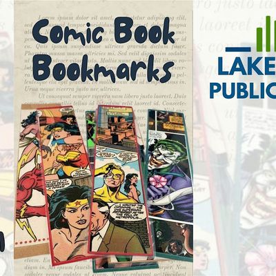 Teen & Adult Craft - Comic Book Bookmarks, Lake Wales Public Library, 4 ...