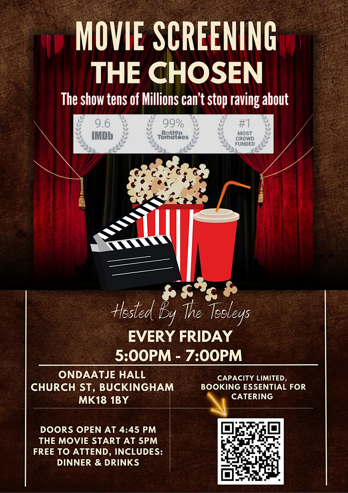 Movie Screening - The Chosen, Ondaatje Hall, Buckingham, 21 July 2023 ...