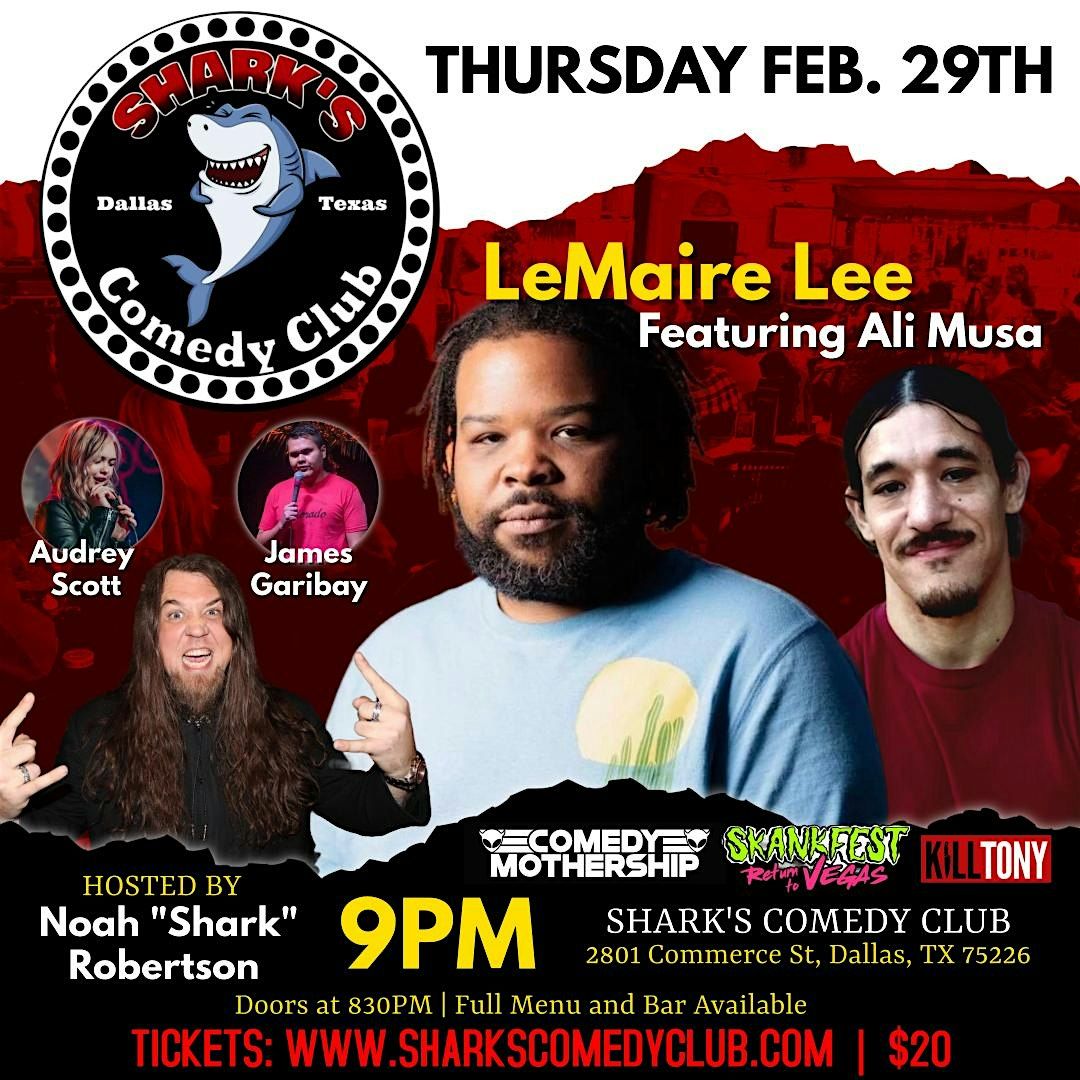 SHARKS COMEDY CLUB WITH HEADLINER LEMAIRE LEE, Shark's Comedy Club ...
