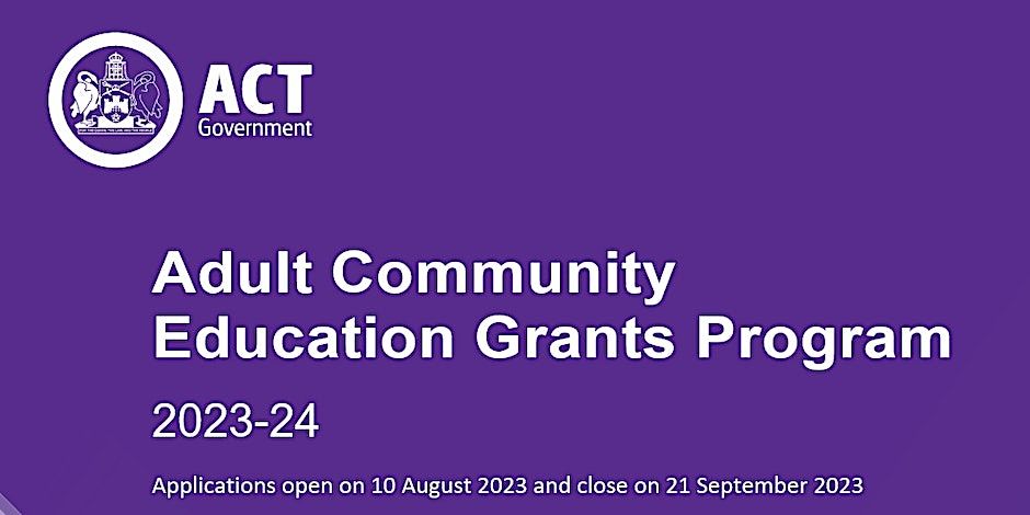 2023-24 ACT Adult Community Education Grants Program Information ...