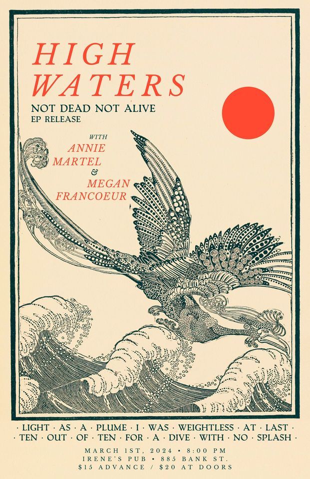 High Waters - EP Release Show w/ Annie Martel, Megan Francoeur, Irene's ...