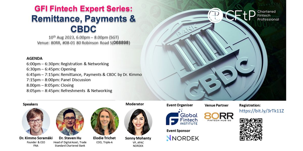 GFI Fintech Expert Series: Remittance, Payments & CBDC, 80RR Fintech ...