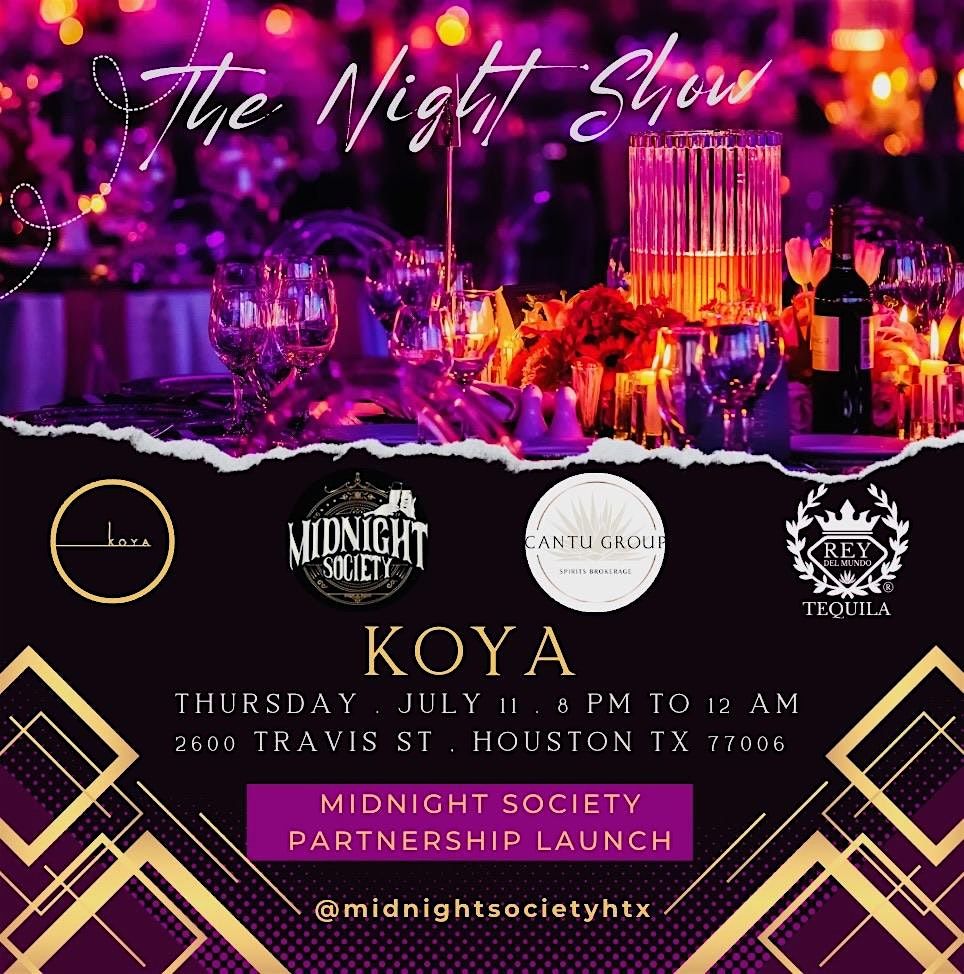 The Night Show, Koya Houston, 11 July to 12 July | AllEvents.in