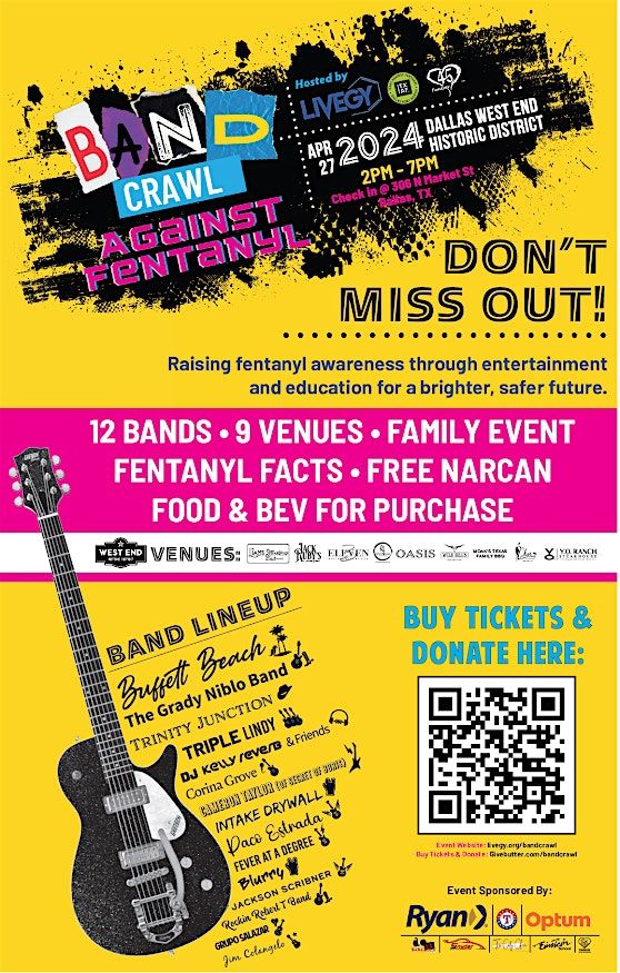 Band Crawl Against Fentanyl, 306 N Market St, Dallas, 27 April 2024 ...