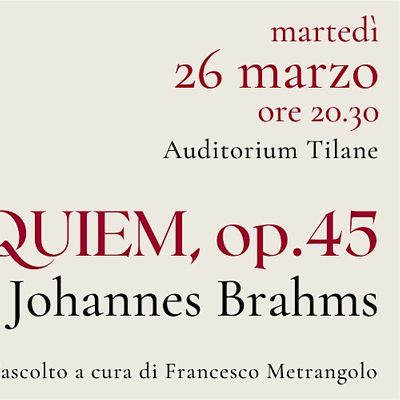 Requiem di Johannes Brahms // con Francesco Metrangolo, Biblioteca ...
