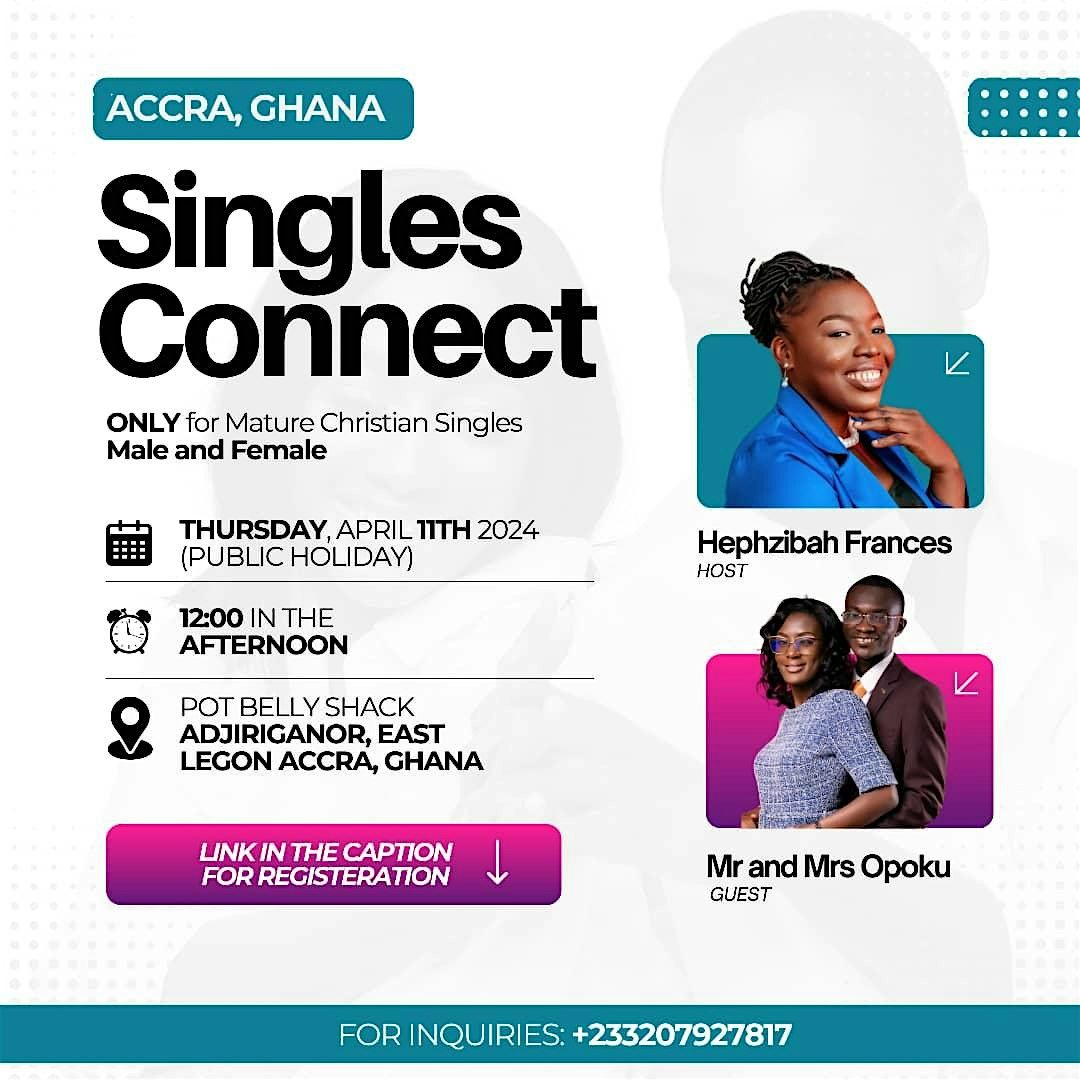 Christian Singles connect Accra Ghana, POTBELLY SHACKS, Accra, 11 April 2024 | AllEvents.in