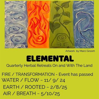 Surrender To The Flow / Water Elemental Herbal Retreat, Sacred Roots Herbal Sanctuary ...