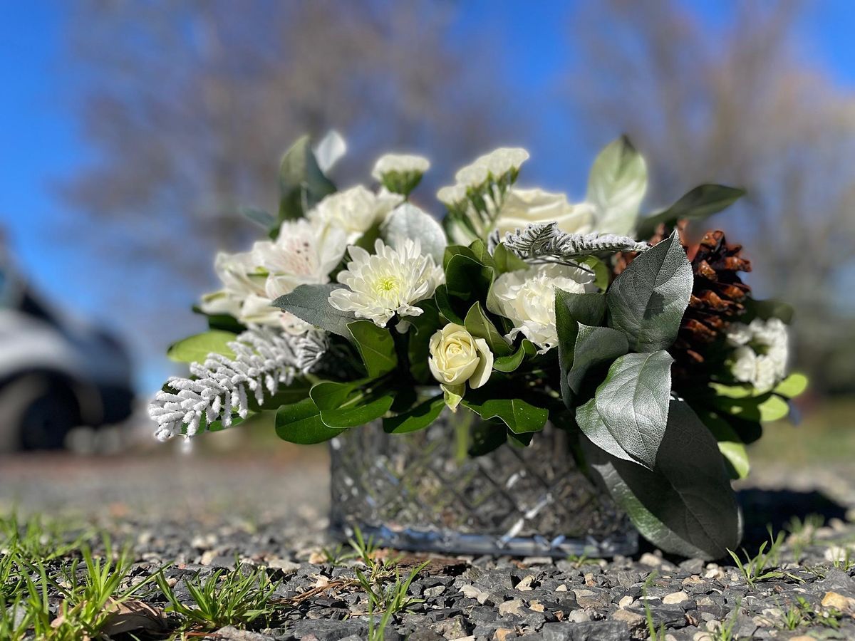 Winter White Floral Arrangement, The Rhoads Garden, North Wales, 21 ...