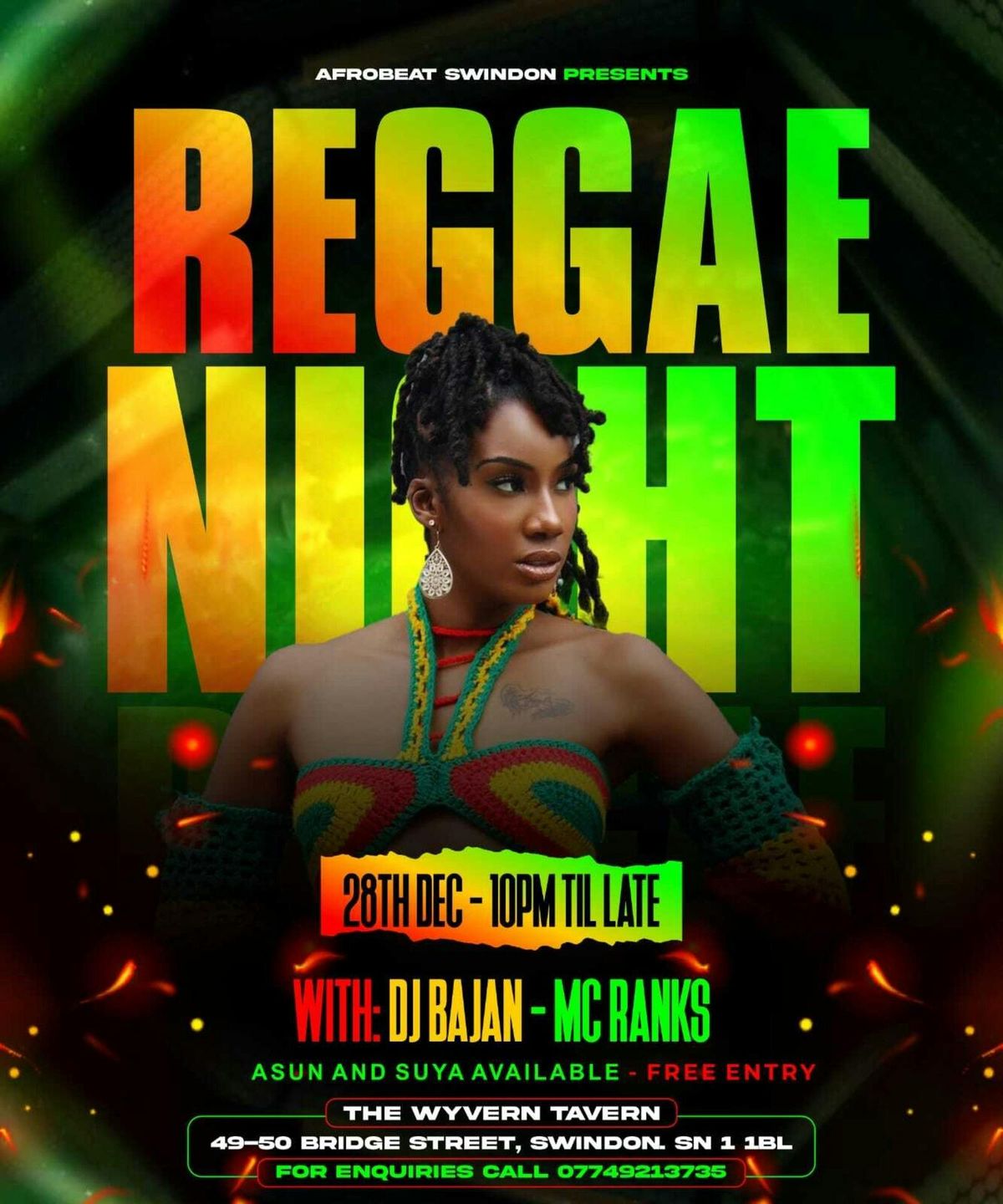 REGGAE NIGHT AT THE WYVERN TAVERN, The Wyvern Tavern, Swindon, 28 ...