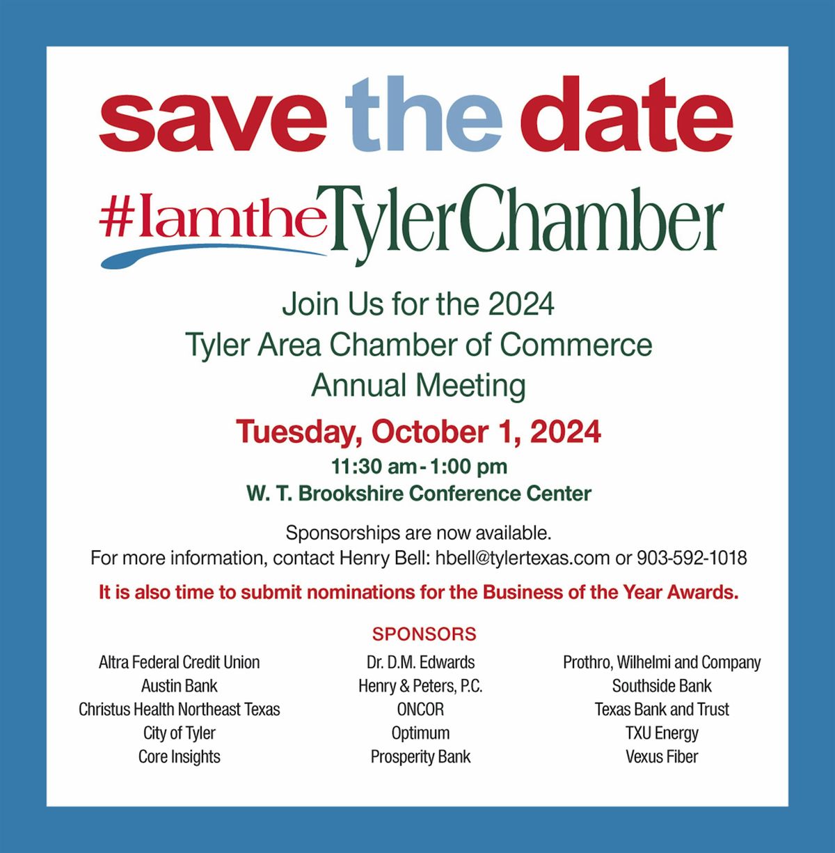 2024 Tyler Area Chamber of Commerce Annual Meeting, W. T. Brookshire ...
