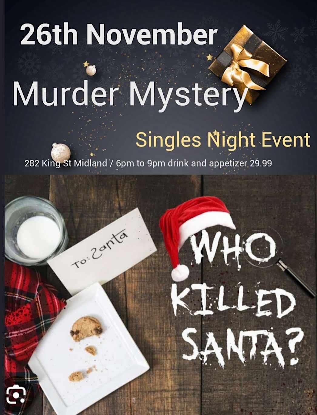M**der Mystery - Singles Night Event - One Drink + Appetizer, Maple ...