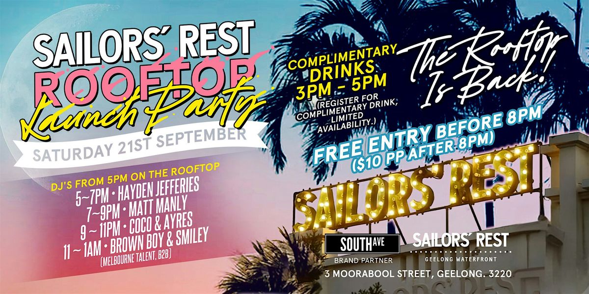 Sailors Rest Rooftop Launch Summer 24, Sailors' Rest Geelong, 21 ...