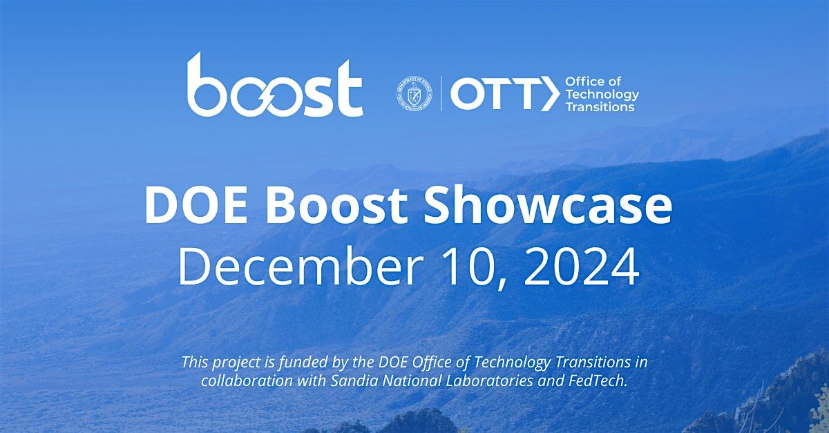2024 DOE Boost Showcase, Q Station, Albuquerque, 10 December 2024 ...