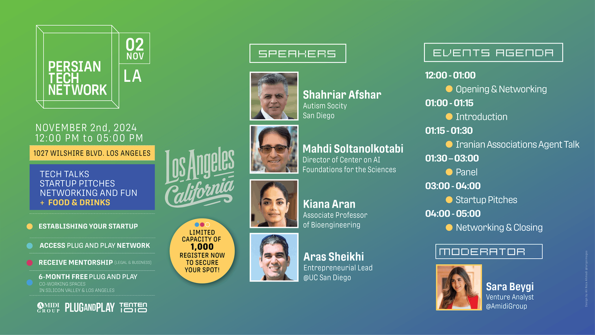 Persian Tech Network Event in Los Angeles on November 2nd, 1027 ...