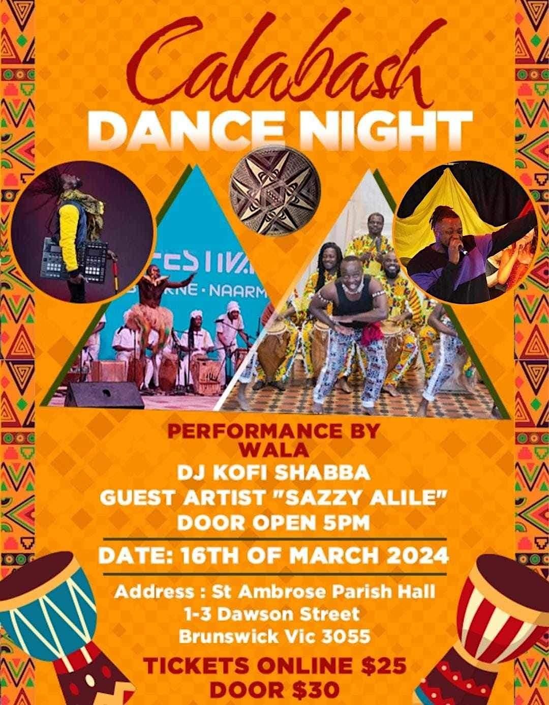 Calabash Dance Night, St Ambrose Hall, Brunswick, 16 March to 25 May ...