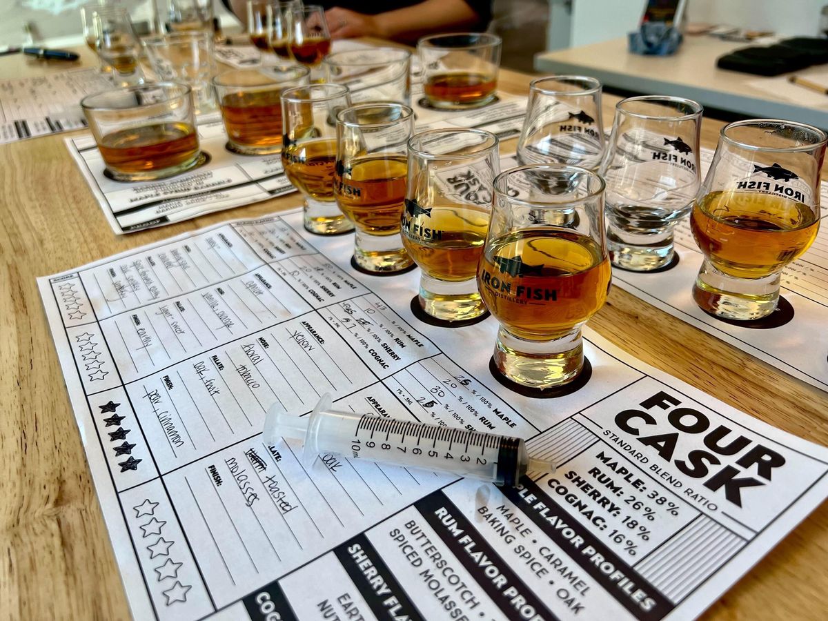 Four Cask Whiskey Blending Experience, Iron Fish Distillery ...