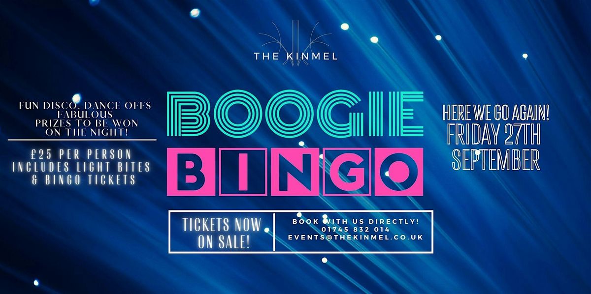 Boogie Bingo at the Kinmel and Kinspa - 27th September 2024, The Kinmel ...