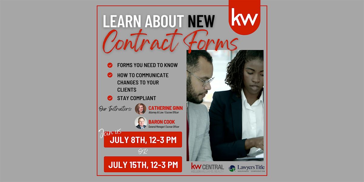 Form-ulating Success: Adapting to New Real Estate Forms July 15th, 501 ...