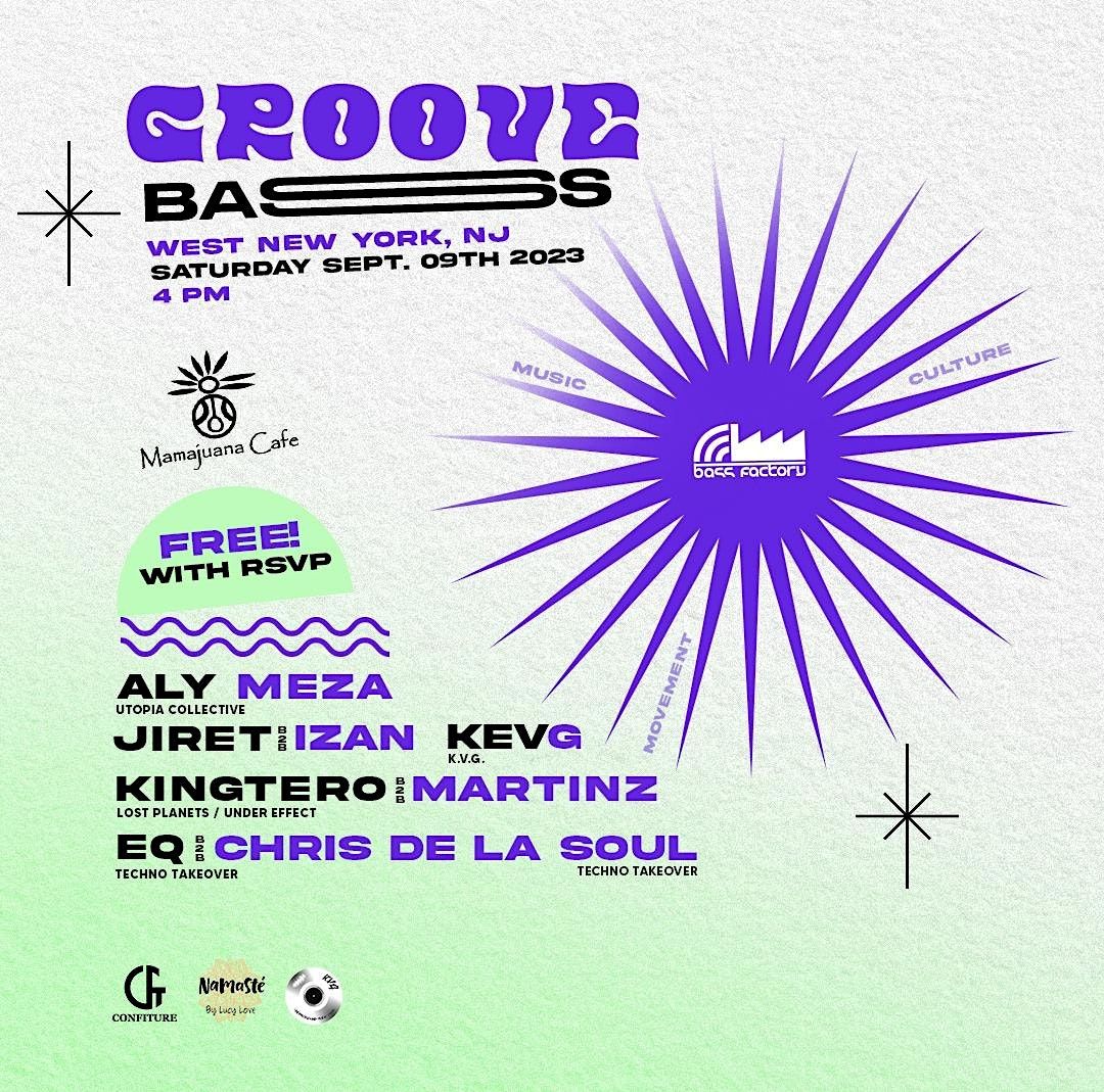 Groove Bass, Mamajuana Cafe by the River, Farragut Place, West New York ...