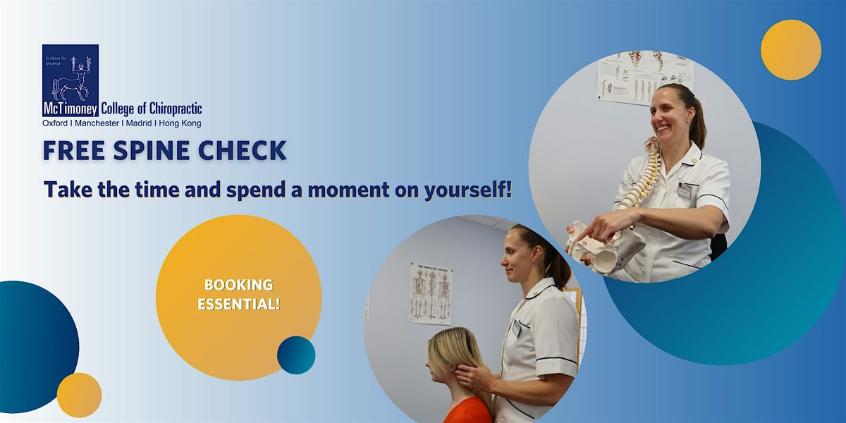 Spinal Health Check - 13th April 2024, McTimoney College of ...