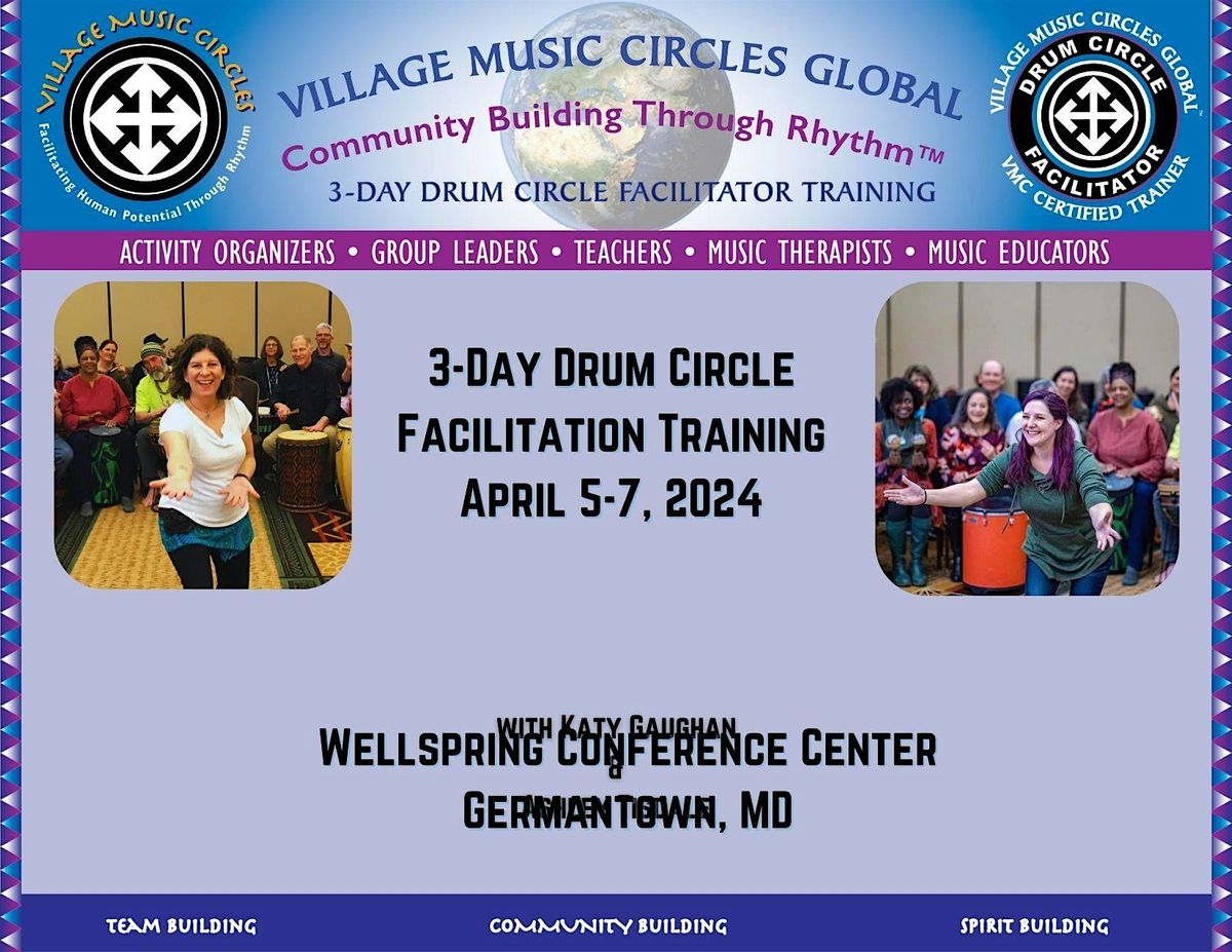 3-Day VMC Drum Circle Facilitation Training, Wellspring Conference ...