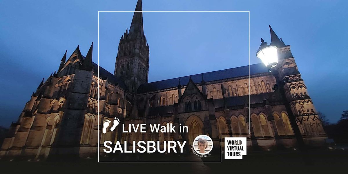 A LIVE walk through Salisbury with views of Salisbury cathedral, March ...